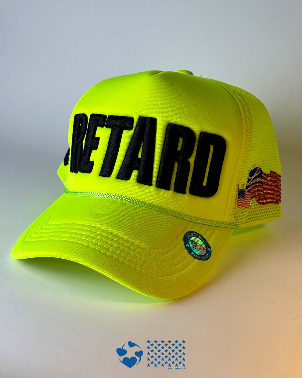 Hi Vis [RETARD] Trucker Hat – RETARD GLOBAL